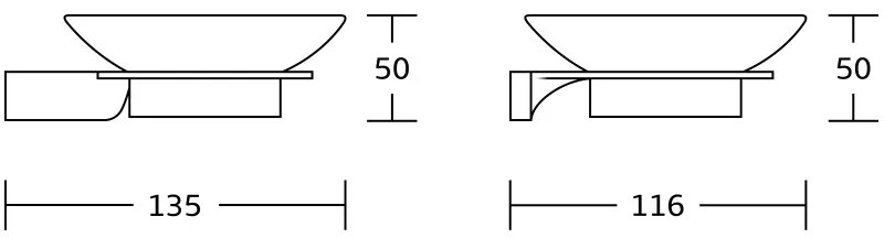 Mexen Rino, nástěnná mýdlenka, chromová, 7027039-00