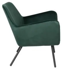 Lounge křeslo BON VELVET WHITELABEL, green White Label Living 3100099