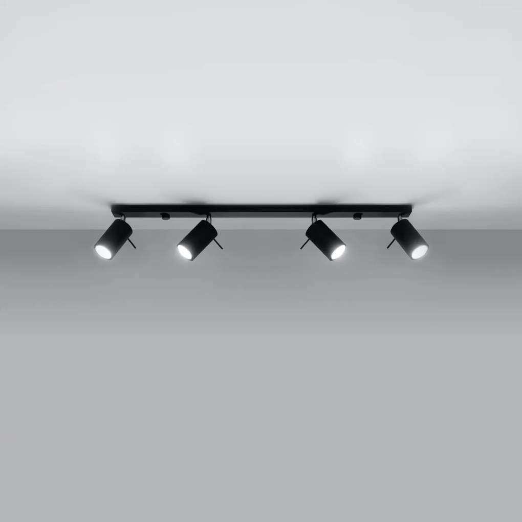 Sollux Lighting Stropní svítidlo RING 4L černé