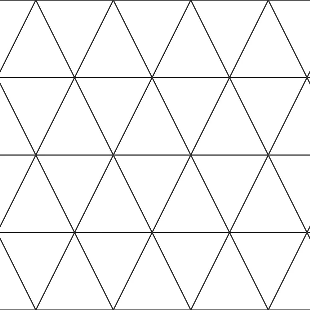 Geometrická vliesová tapeta na zeď - černé obrysy trojúhelníků 347683, Precious, Origin