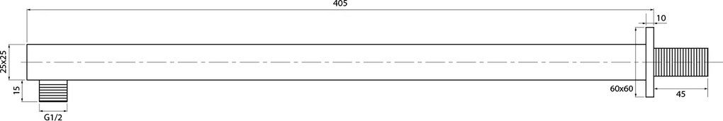 Sapho sprchové ramínko 400 mm chrom  SL400