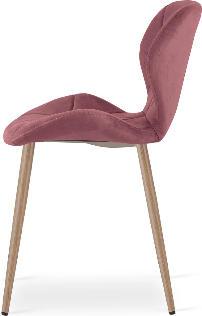 Jídelní židle MANGO VELVET, tmavě růžová