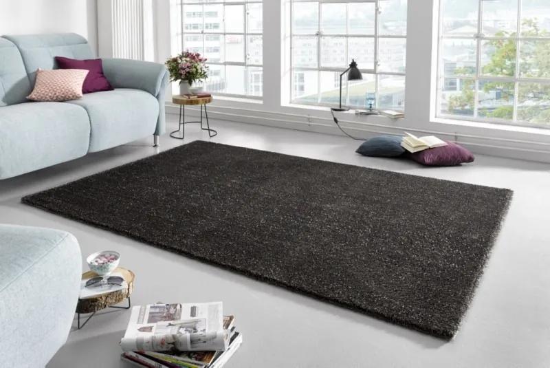 Hans Home | Kusový koberec Glam 103016 Anthrazite, černý - 60x110