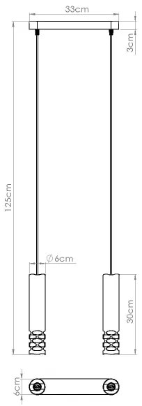 Sollux SL.1692 - Lustr na lanku LIRO 2xGU10/10W/230V bílá