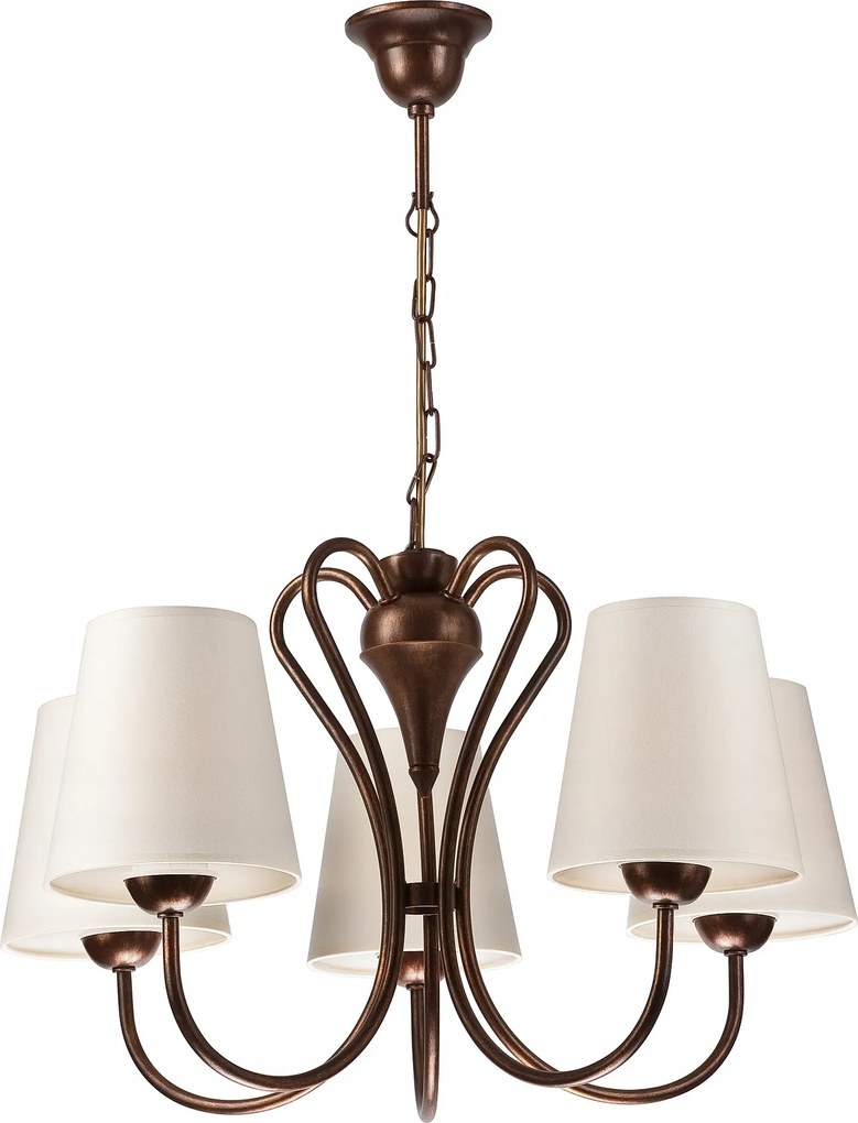 Lamkur LM-5.44 Brown materiál: metal, textile (25292) chandelier