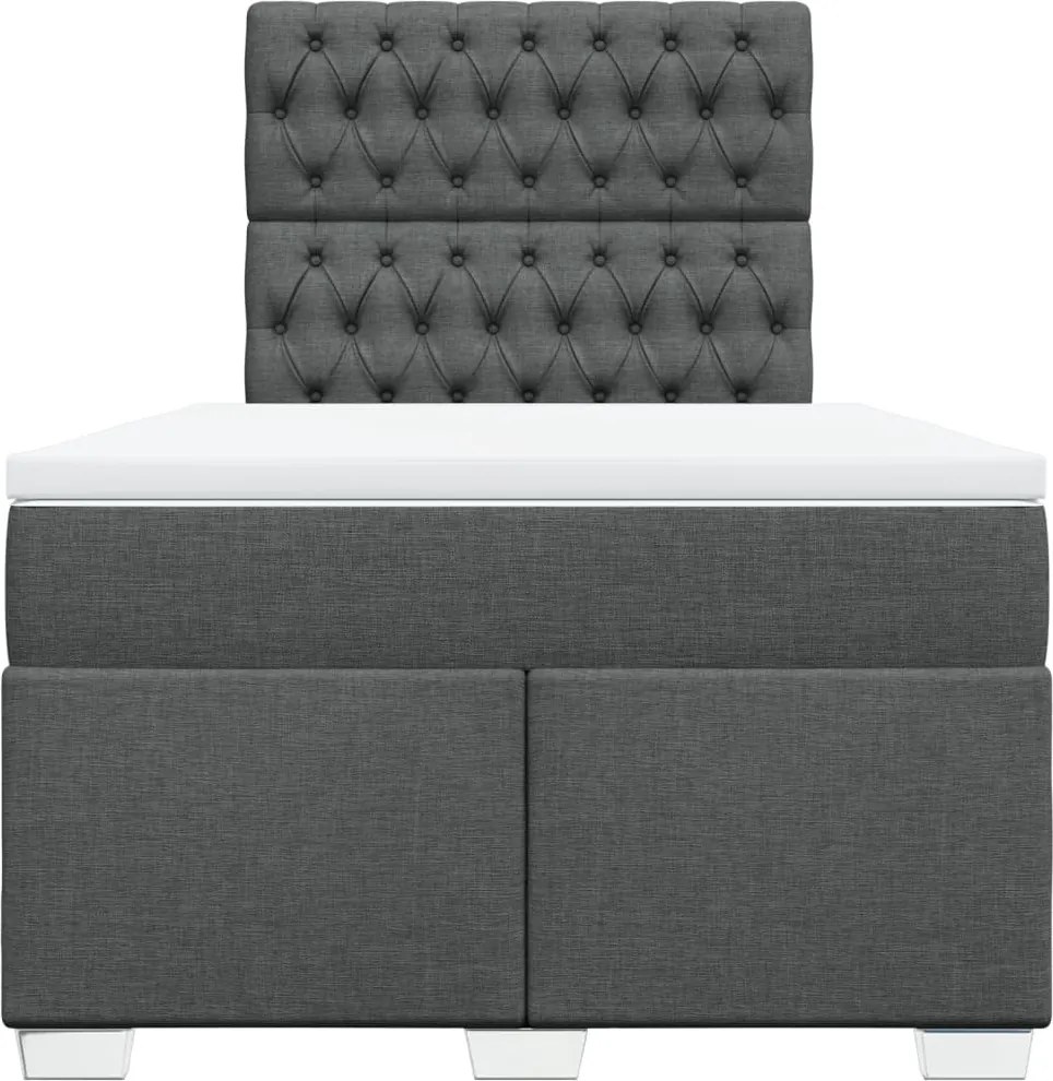 Box spring postel s matrací tmavě šedá 120x190 cm textil 3292735