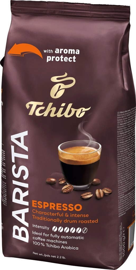 Tchibo - Barista Espresso – 1 kg zrnkové kávy - Intenzita: 5/6