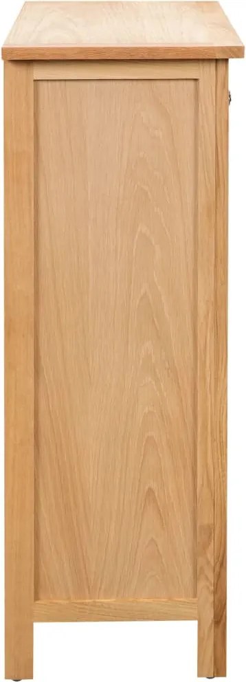 Skříňka na víno 72 x 32 x 90 cm masivní dubové dřevo 247043