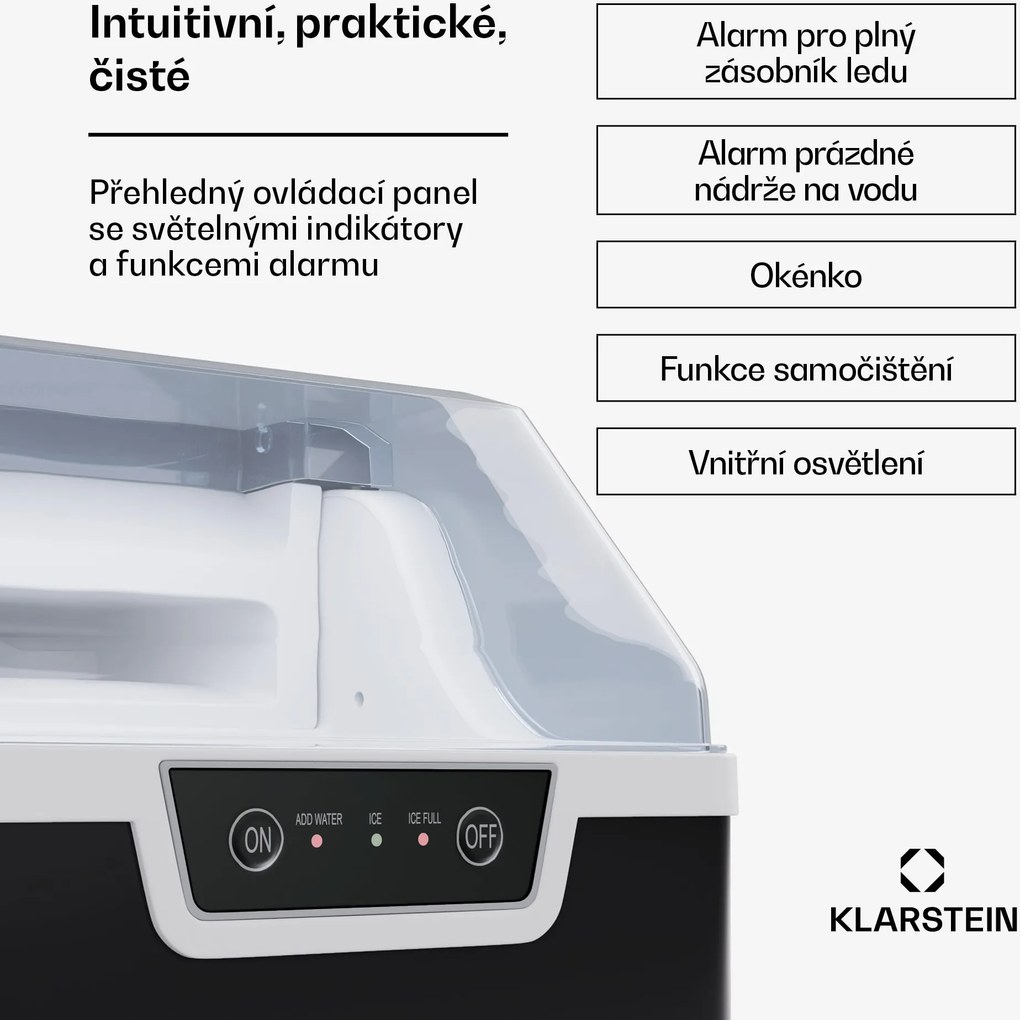 Klarstein Wallberg Nugget Ice Maker, výrobník kostek ledu