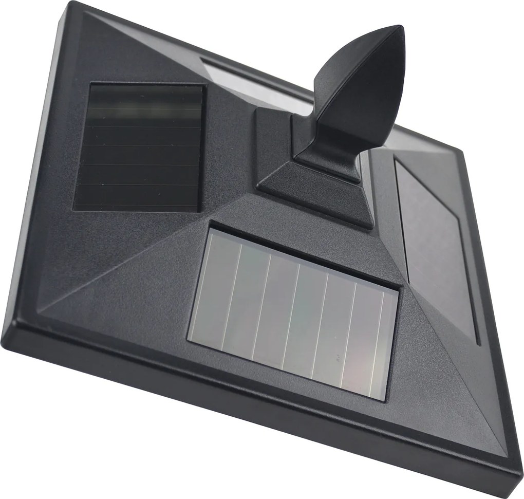 Outsunny Solární zahradní lucerna Lantern Path Light s LED 40 lumenů černá 18 x 18 x 160cm | Aosom