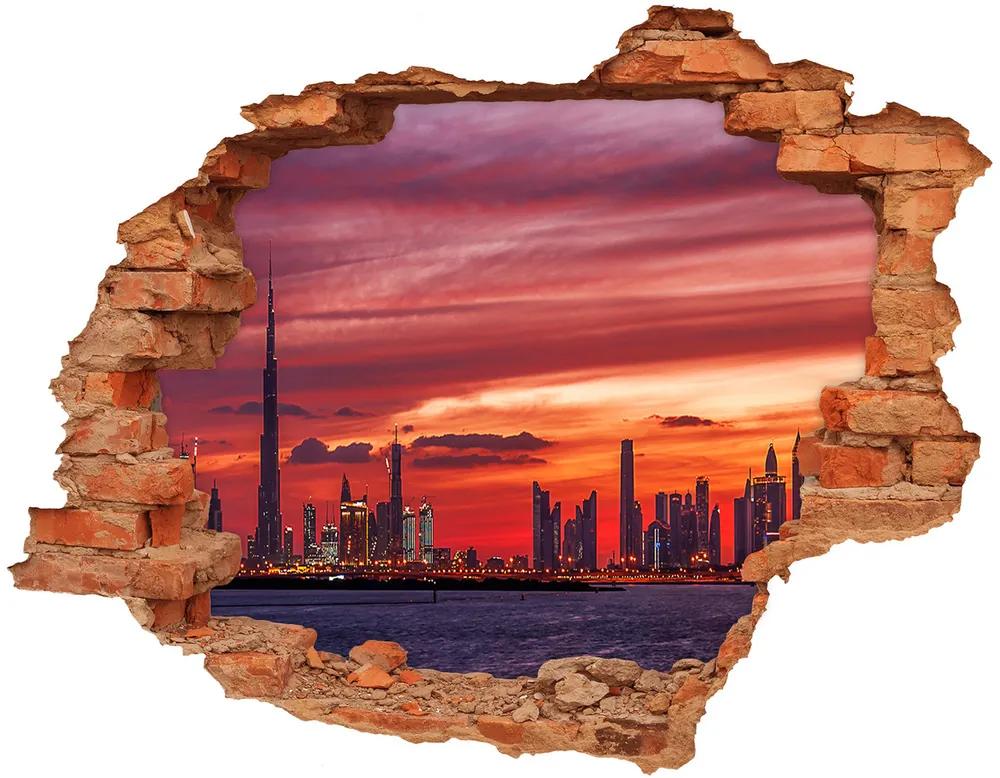 Wallmuralia Fototapeta díra na zeď 3D Západ slunce Dubaj 90x70 cm