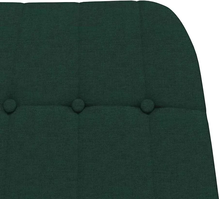 Houpací křeslo tmavě zelené textil 341258