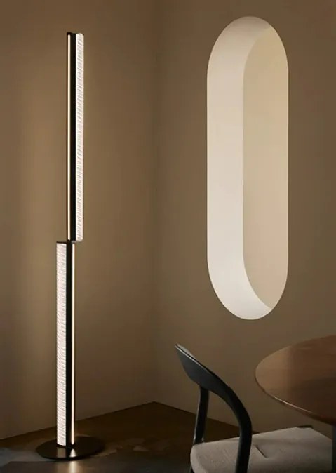 SLAMP: Modula , Designová stojací lampa Slamp Barva: Šedá/Plissé, Varianta svítidla:: Linear