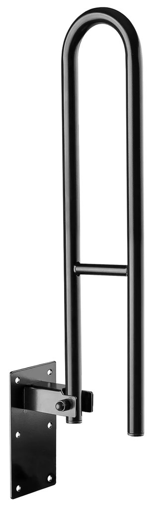 SKLOPNÉ MADLO K WC ČERNÉ PREMIUM Délka: 60 cm, Průměr: 30 mm