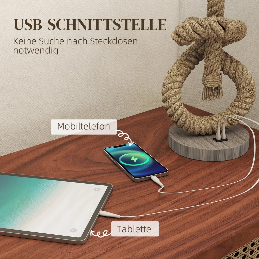 Stolní lampa s USB portem, dekorativní, námořní styl B31-462V90CW