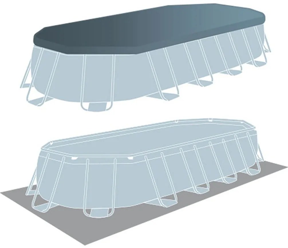 INTEX Prism Frame Oval Premium Pools bazénový set 610 x 305 x 122 cm s kartušovou filtrační pumpou 26798NP