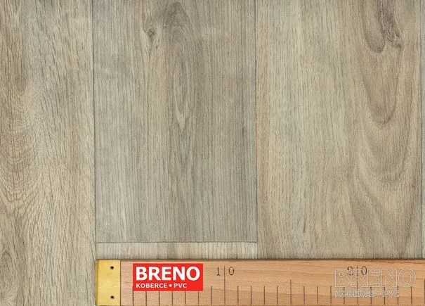 Breno PVC SUPERTEX Tavel 594 – šedohnědé dřevo, šíře 300 cm