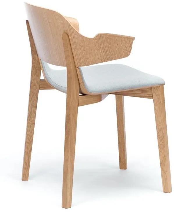 TON - Židle Leaf s područkami, čalouněný sedák