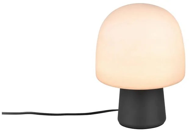 Černo-bílá stolní lampa se skleněným stínidlem (výška 27 cm) Steen – Trio