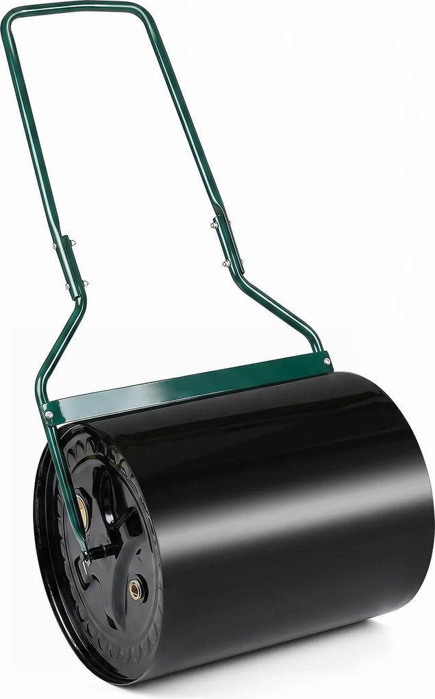 Costway Kovový válec na trávu s objemem náplně 60 L a šířkou rolování 50 cm.