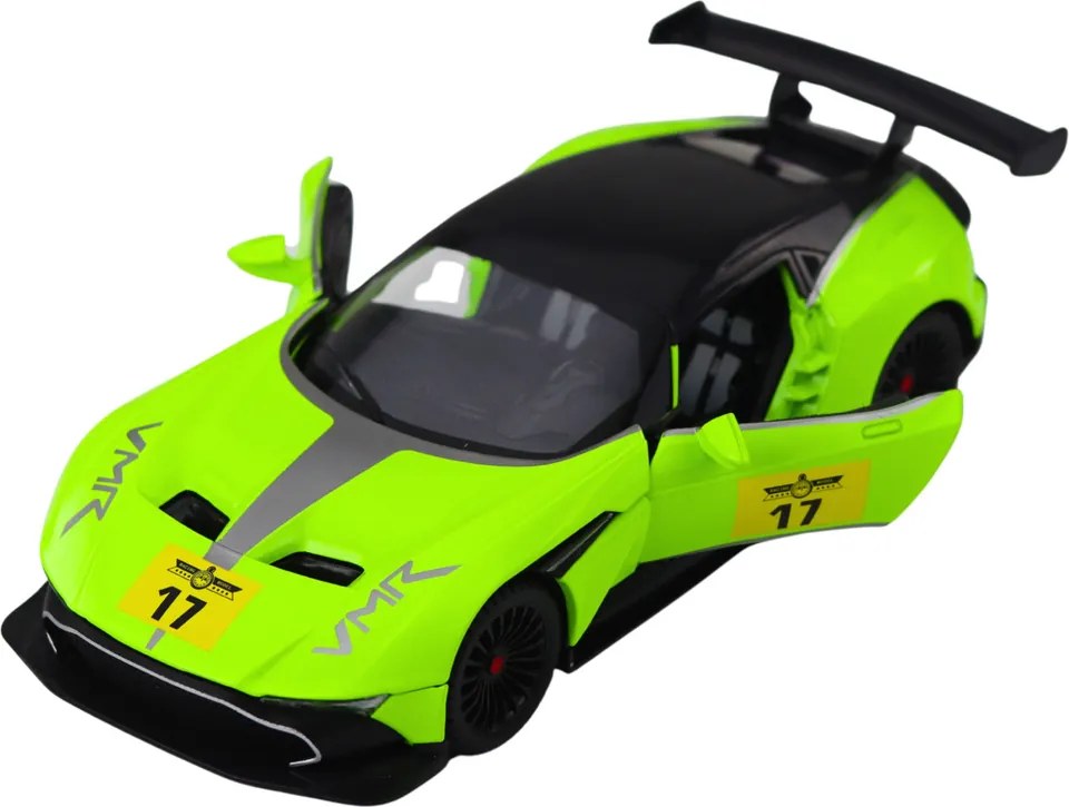 LEAN Toys Sportovní auto na setrvačník se světly a zvuky zelené 1:22