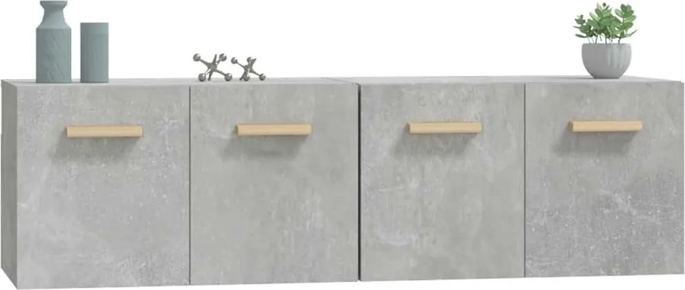 Nástěnné skříňky 2 ks betonově šedé 60x36,5x35 cm kompozit 3115631