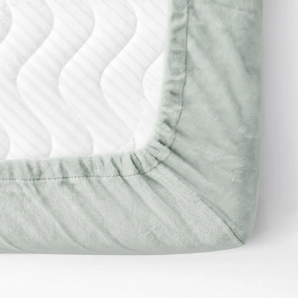 Goldea mikroplyšové elastické prostěradlo deluxe - šalvějové 90 x 200 cm