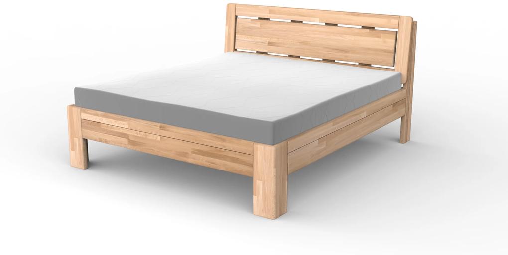 Masivní postel SAMBA - Solwo Design Dřevo a odstín oleje: BUK Cink - Olej odstín BO102, Rozměr spací plochy: 200x200