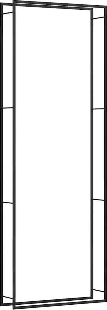 vidaXL Stojan na palivové dřevo matný 110x28x312 cm ocel [350312] Barva: Černá