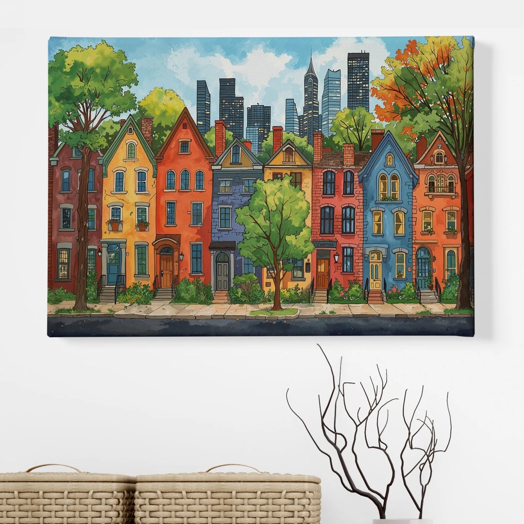 Obraz na plátně - Zelená ulička New Jersey FeelHappy.cz Velikost obrazu: 120 x 80 cm