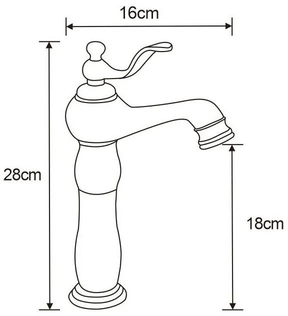 Mexen Vela vysoká umyvadlová baterie, chromová, 744510-00