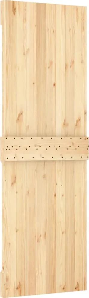 vidaXL Posuvné dveře s kováním 70 x 210 cm masivní borové dřevo [3203016]