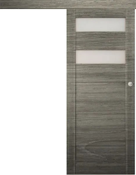 posuvné interiérové dveře na stěnu vasco doors SANTIAGO model 5 Průchozí rozměr: 70 x 197 cm, Orientace dveří: Levé dveře, Dekor: Buk jasmínový