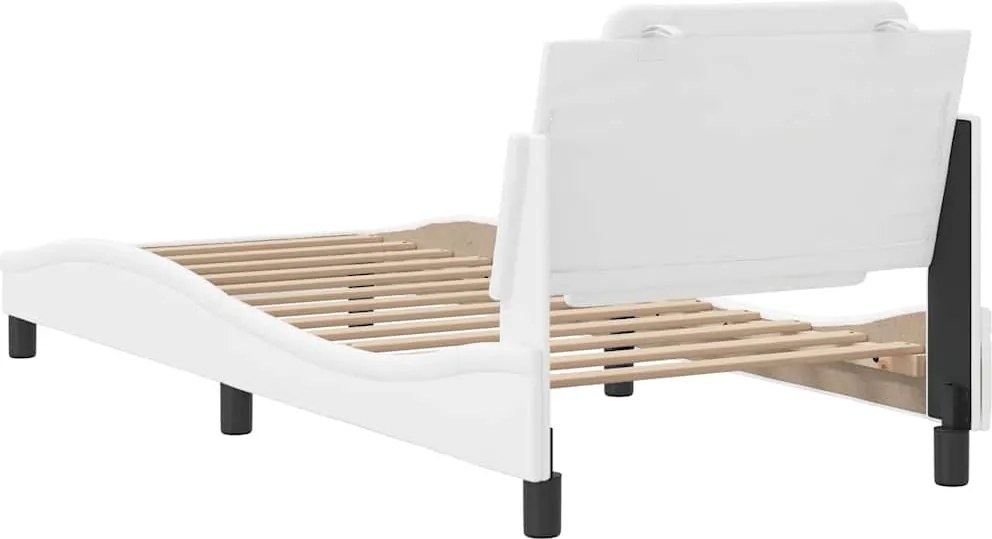 Rám postele bez matrace Zadar bílý 90x200 cm umělá kůže 3208157