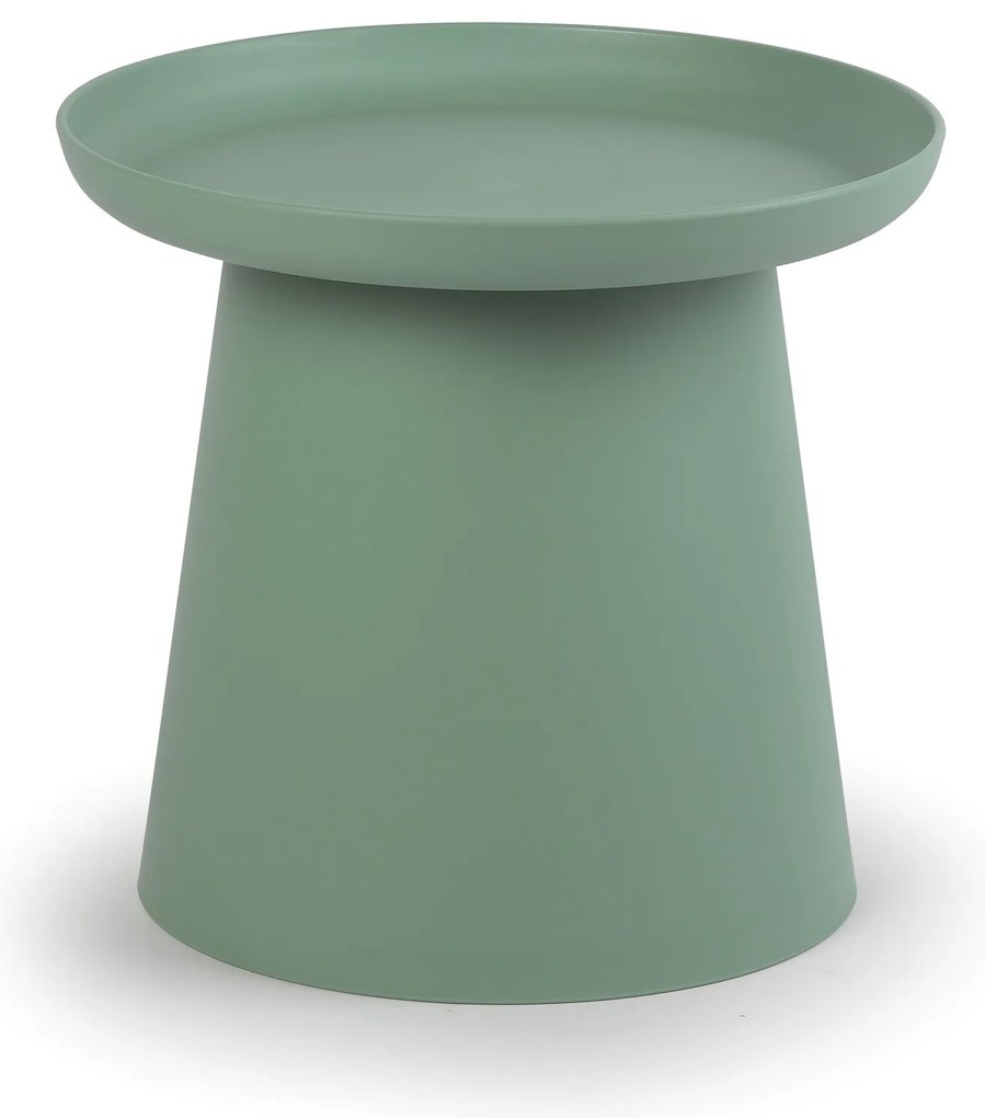 Plastový kávový stolek FUNGO, průměr 50 cm, zelený