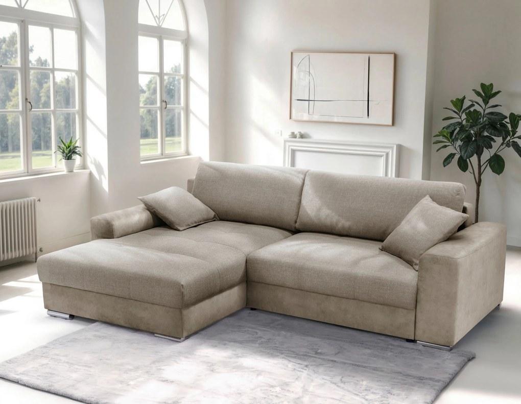 XXXLutz ROHOVÁ SEDAČKA, textil, cappuccino MID.YOU - Sedací soupravy - 000694008102