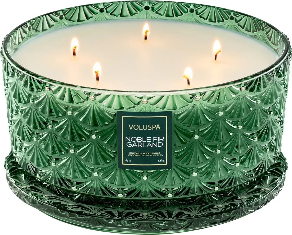 Centerpiece svíčka Noble Fir Garland, 1800 g