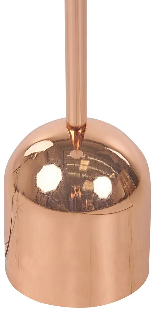 Kovová měděná stojací lampa MACASIA Beliani