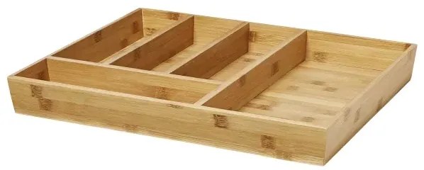 Goodhome Organizér do šuplíku, do kuchyně, příborník - NITAKI bambusový 51 x 43 cm