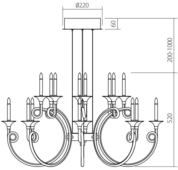 Světla a lustry REDO GROUP Designový lustr do obýváku Incanti CHATEAU 119W