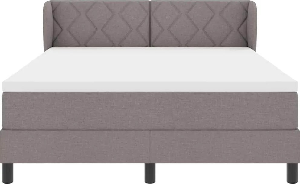 Postel s boxspringem s čelo Taupe 160 x 200 cm textil 3340098