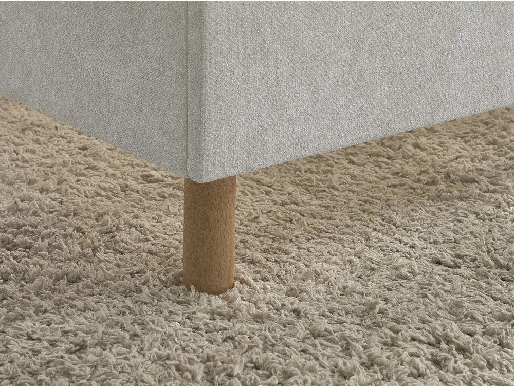 Šedá čalouněná čalouněná dvoulůžková postel s roštem 140x190 cm Mara – Bobochic Paris