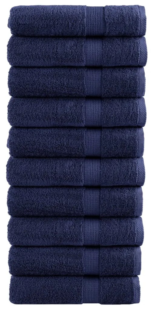 Prémiové osušky SOLUND 10 ks tmavě modré 100x150 cm 600 g/m² 137265