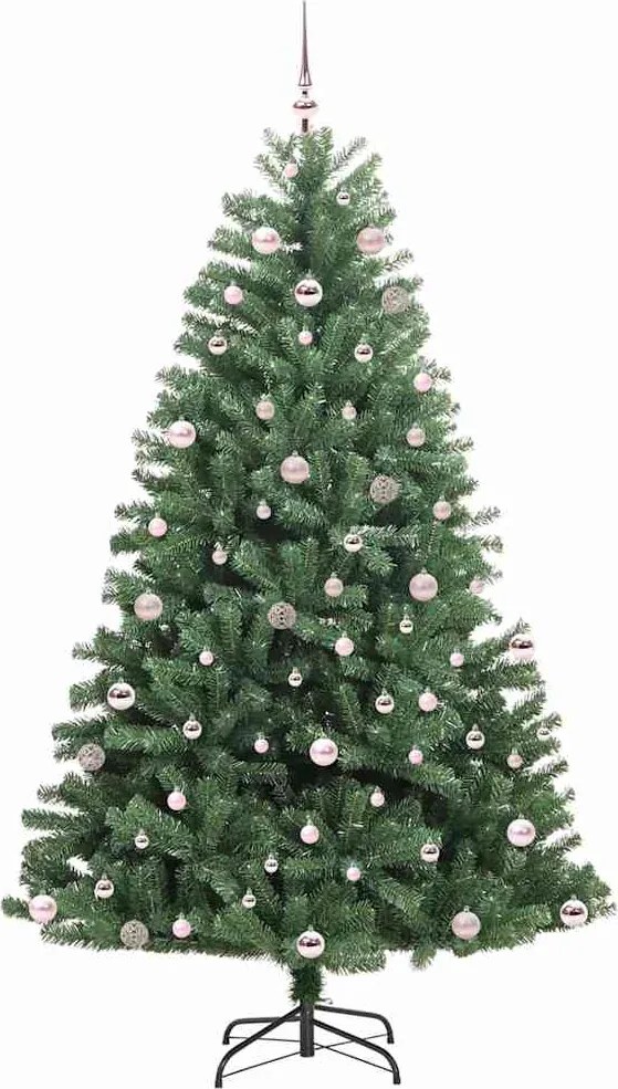 Umělý Skládací Vánoční Strom Zelená 240 cm PVC a kov 3395507