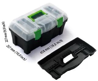 Plastový kufr, box na nářadí GREENBOX 45,8 x 25,7 x 22,7 cm