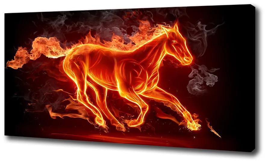 Wallmuralia Foto obraz tištěný na plátně Kůň v plamenech 100x50