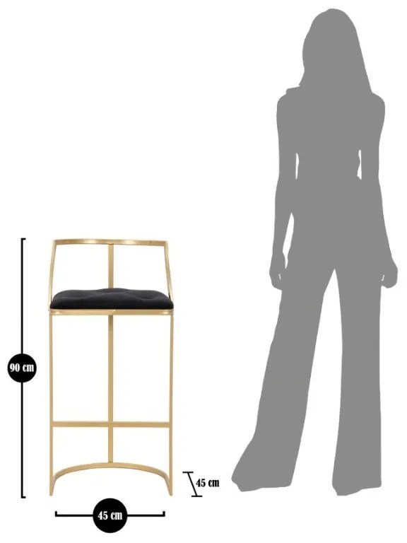 Designová barová židle Nagendra černá