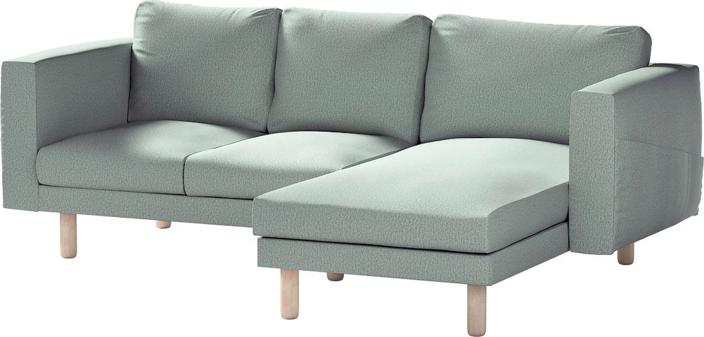 Potah na pohovku IKEA Norsborg 3-místná se šezlongem barva zelená látka pletený vzor