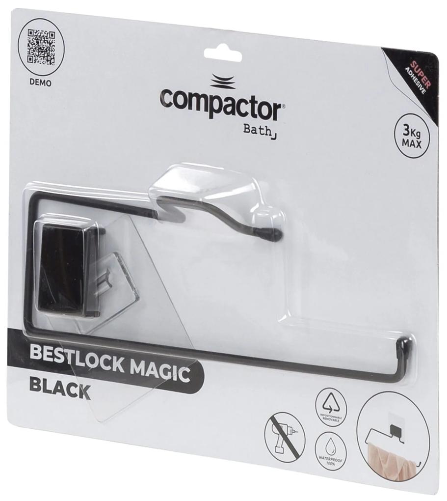 Malý samolepicí držák na ručník Compactor Bestlock Black Magic systém bez vrtání
