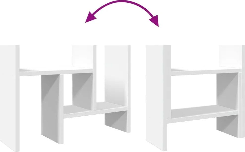vidaXL Stolní organizér 34,5x15,5x35,5 cm kompozitní dřevo [848057] Barva: šedá sonoma